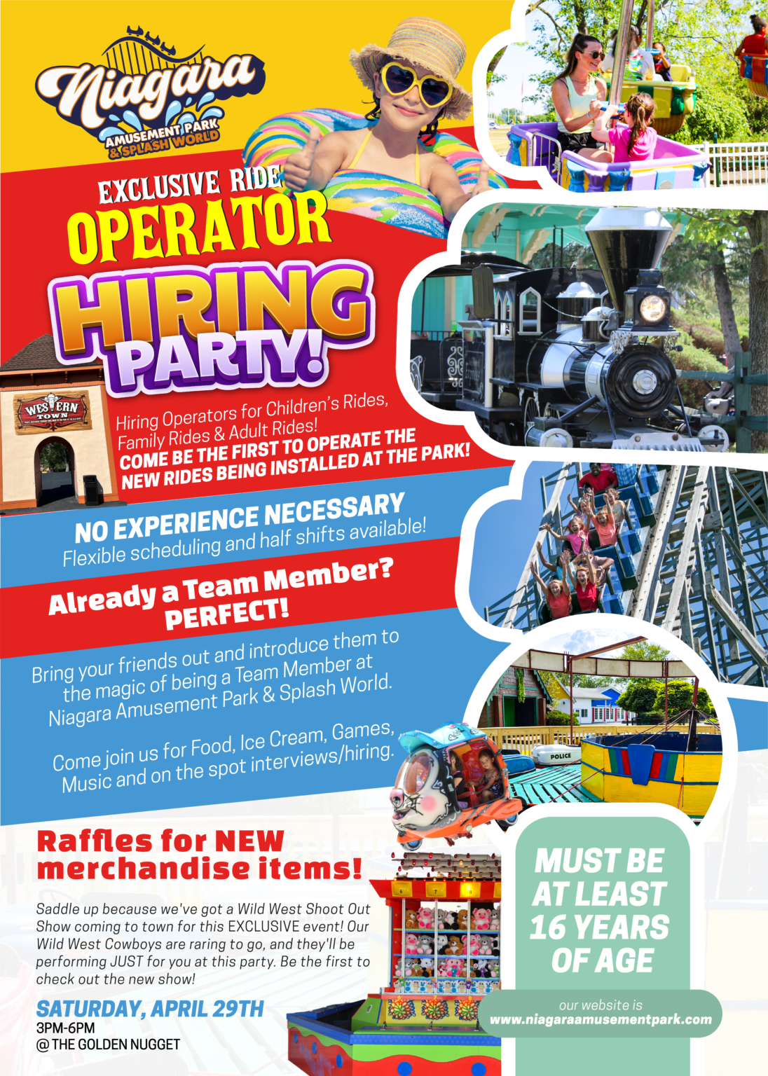 Ride Operator Hiring Party - Grand Island, NY | Niagara Amusement Park ...